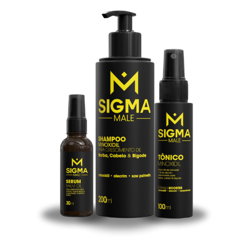 Kit Crescimento - Shampoo Minoxidil, Tônico Minoxidil e Serum Balm Oil ...