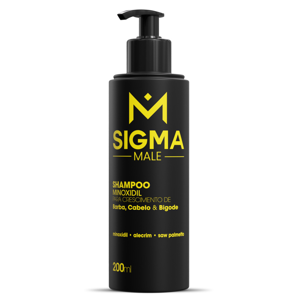 Shampoo Minoxidil Para Crescimento de Barba, Cabelo & Bigode - 200ml ...