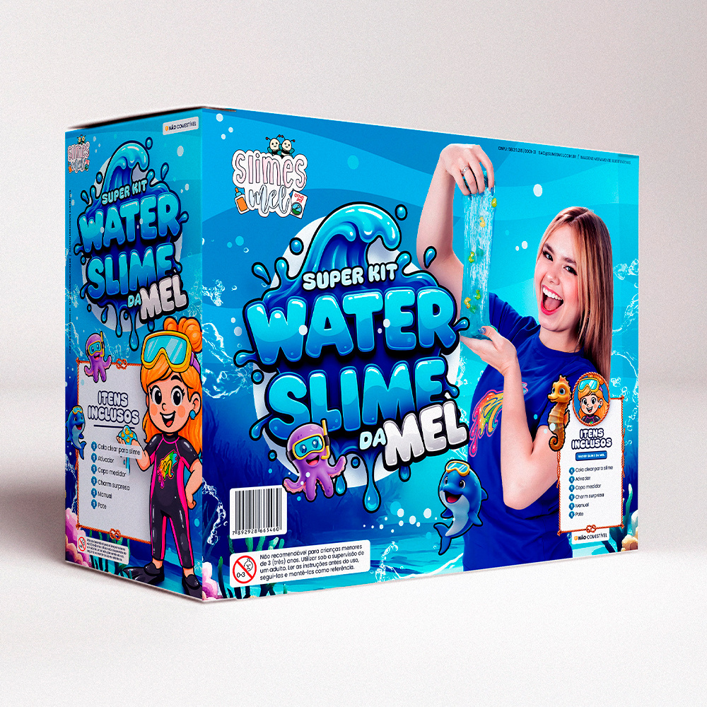 Super Kit Slime - Water Slime da Mel - Slimes Mel