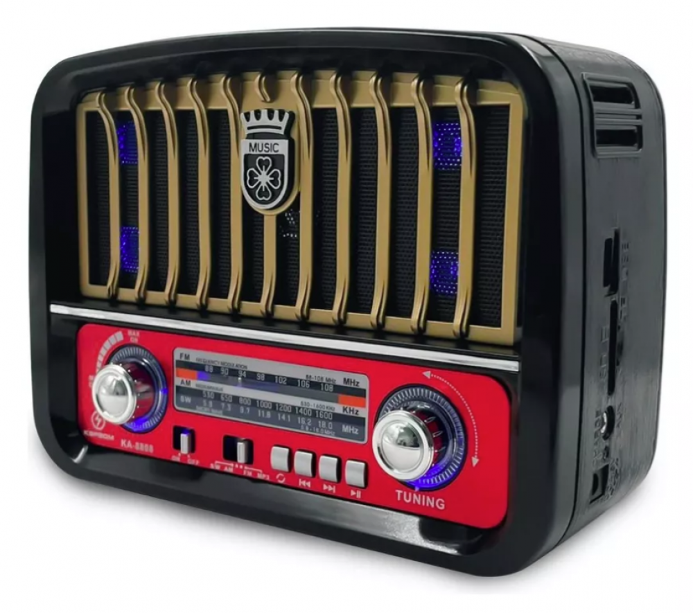 Caixa De Som Portatil Bluetooth Radio Vintage Retro 110V/220V Les J108 ...