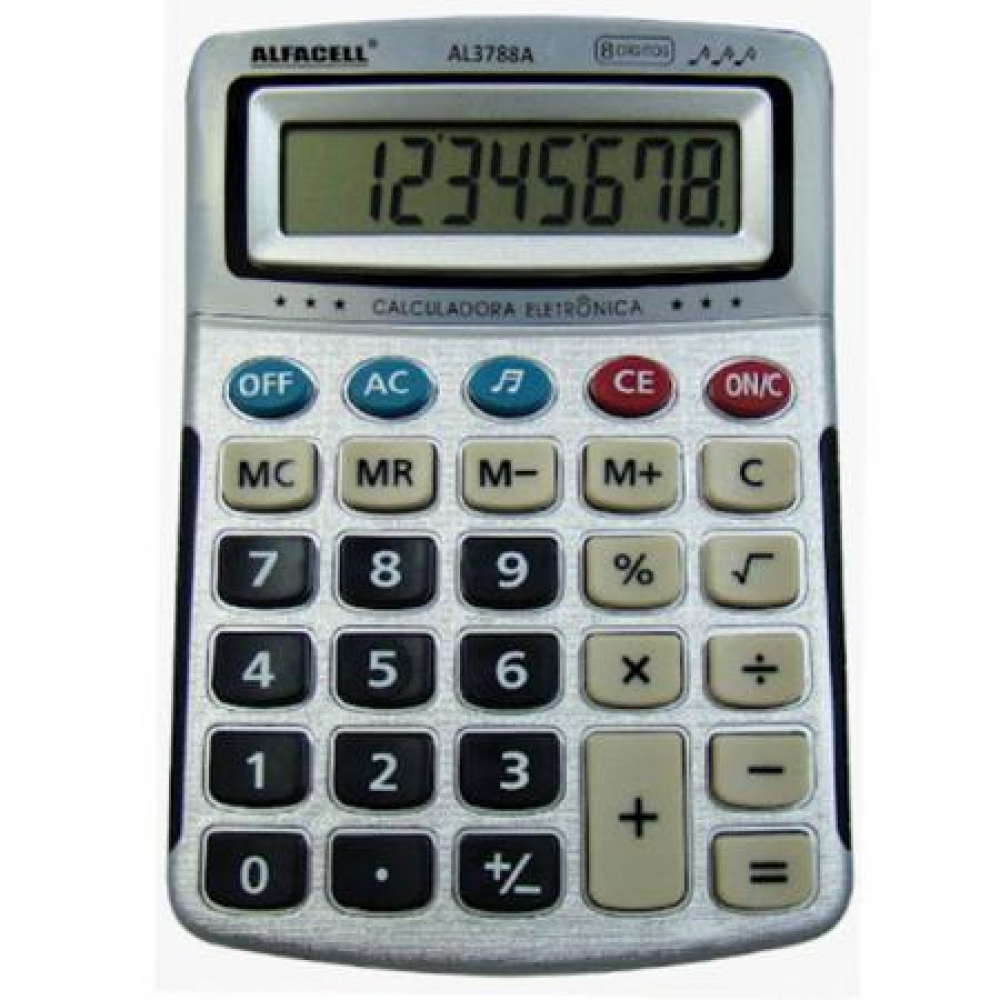 Calculadora Eletrônica De Mesa 8 Dígitos AL3788A Alfacell - Smart ...