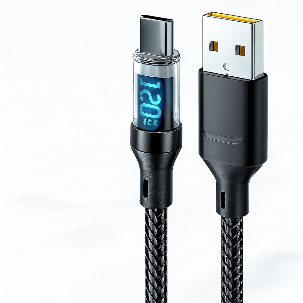 Cabo USB-C Inteligente com Display Digital 2 Metros - ADREAM