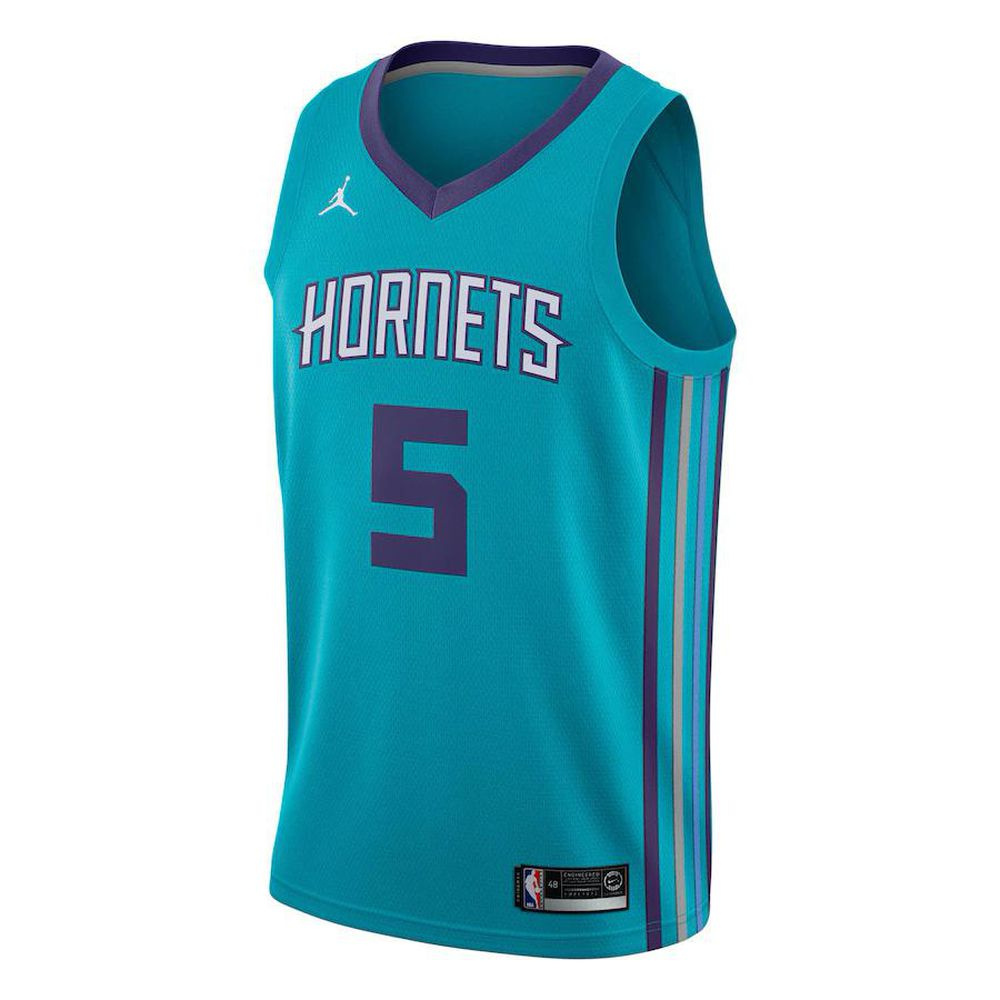 Regata NBA Charlotte Hornets Azul - Icon Edition - Só Lamantos