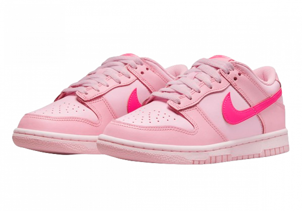 Tênis Nike Dunk Low GS Triple Pink (Barbie) - Só Lamantos
