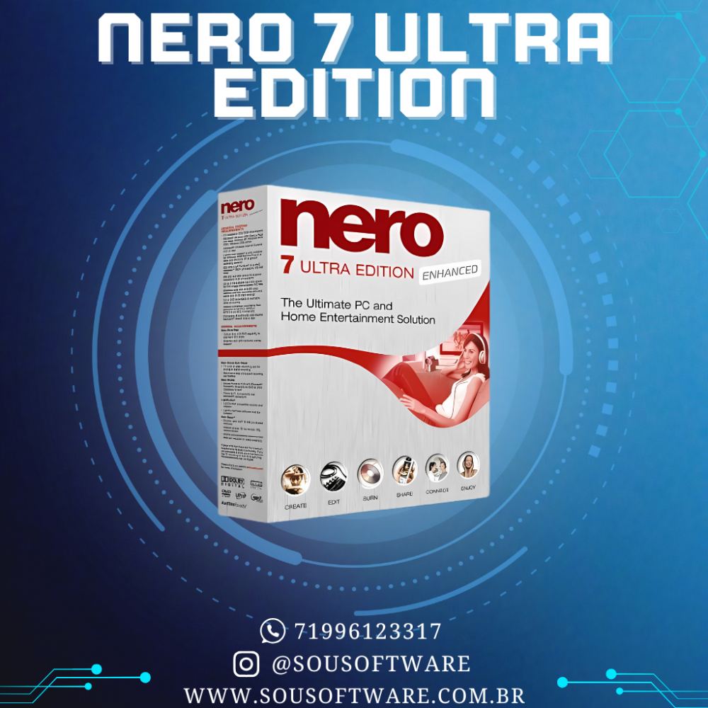 Nero 7 Ultra Edition - 3 Dispositivos - SouSoftware • Licenças Digitais