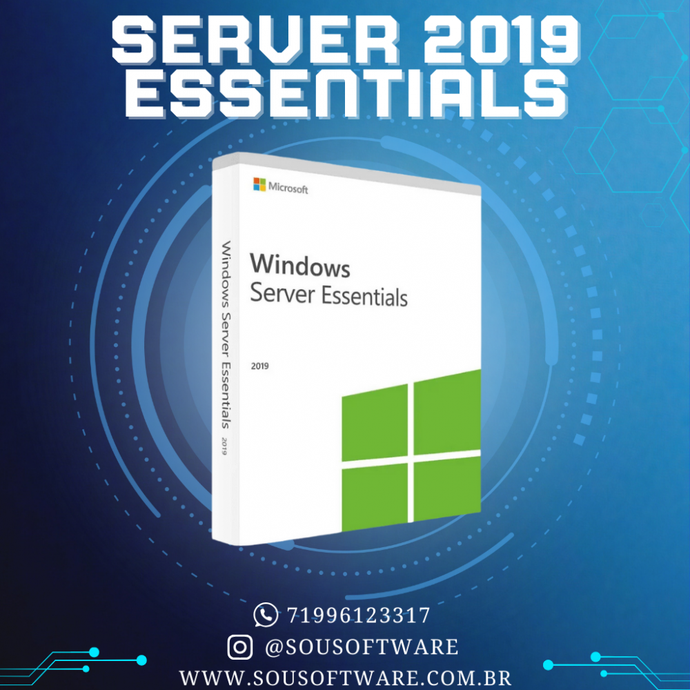 Windows Server 2019 ESSENTIALS - CHAVE 25 DIGITAL EXCLUSIVA ...