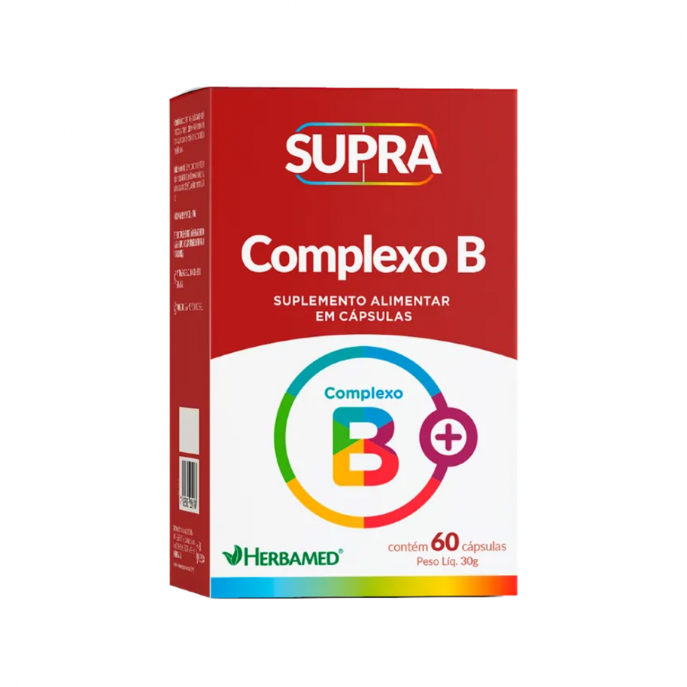Complexo B Supra 60 caps Herbamed - SQUELETTO - Squeletto Suplementos