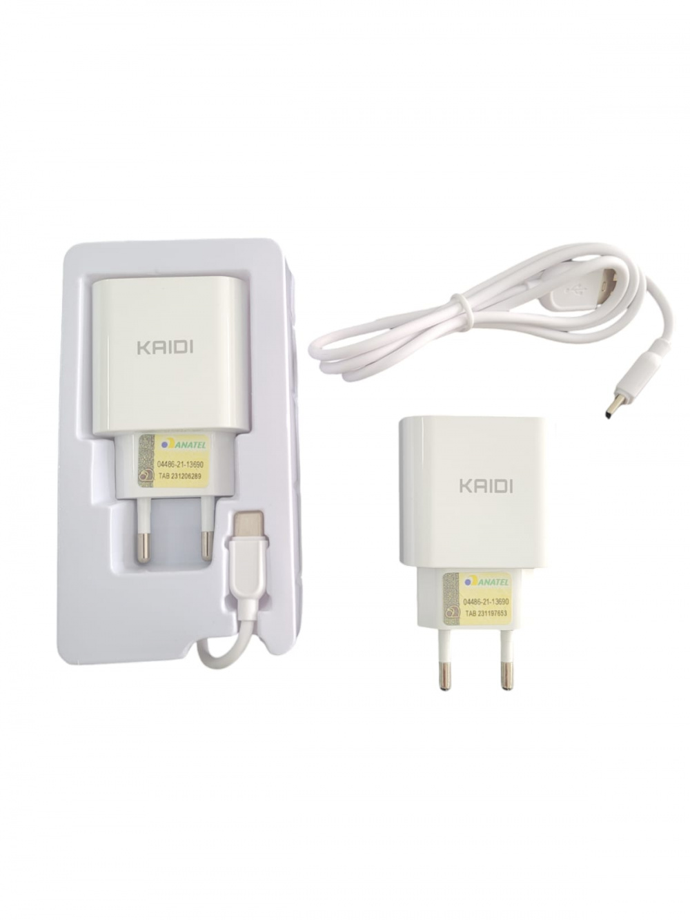 Carregador rápido KAIDI KD-109C Type-C/KD-109A IOS 2.4A - Stark