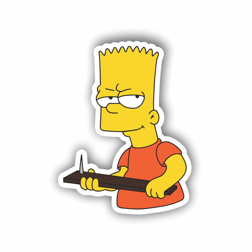 BART MALVADO - STICKER BOSS