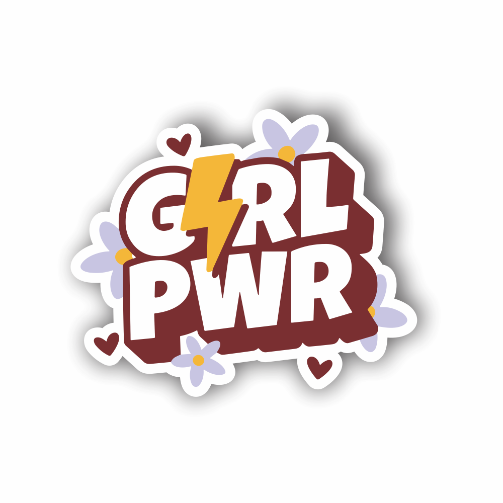 GRL PWR FLOWER - GIRL POWER - STICKER BOSS