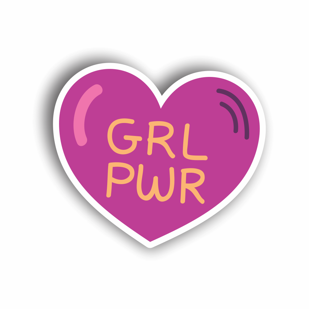 GRL PWR - GIRL POWER - STICKER BOSS