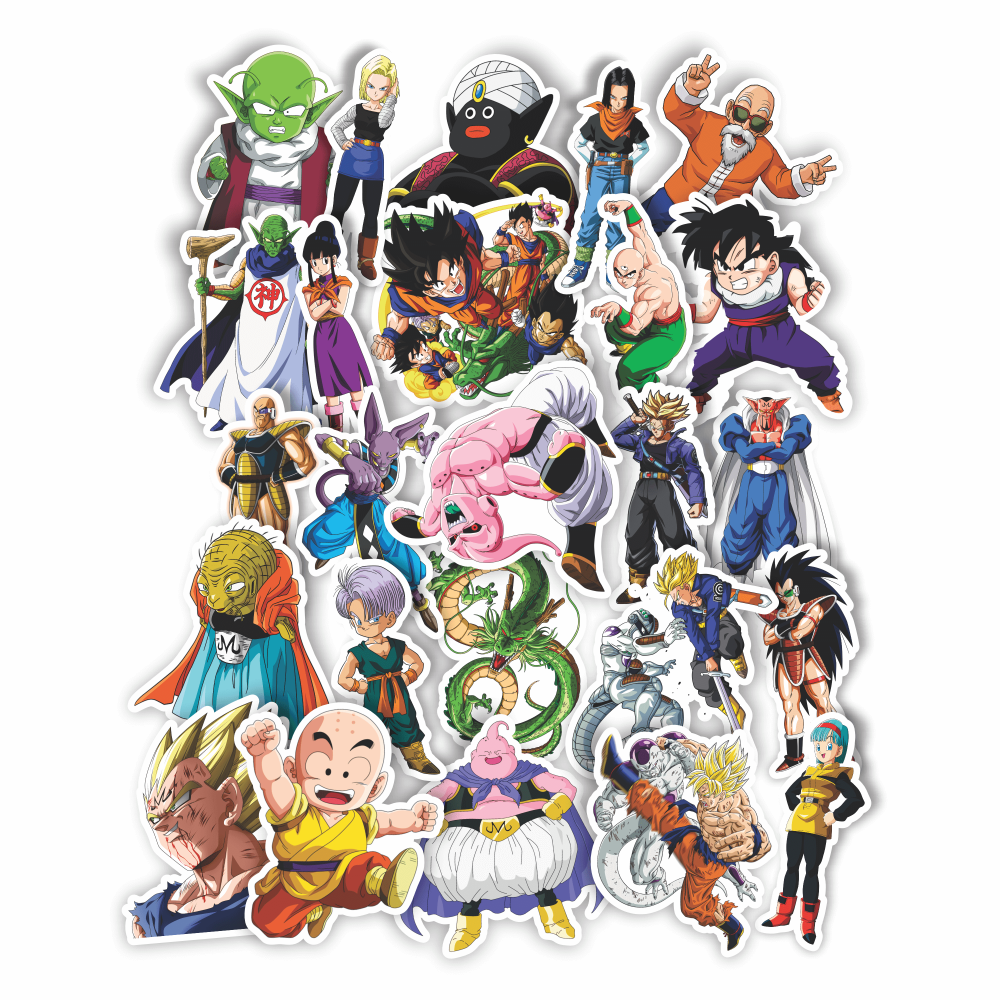 PACK DRAGON BALL - 25 STICKERS #2 - LAMINAÇÃO - STICKER BOSS
