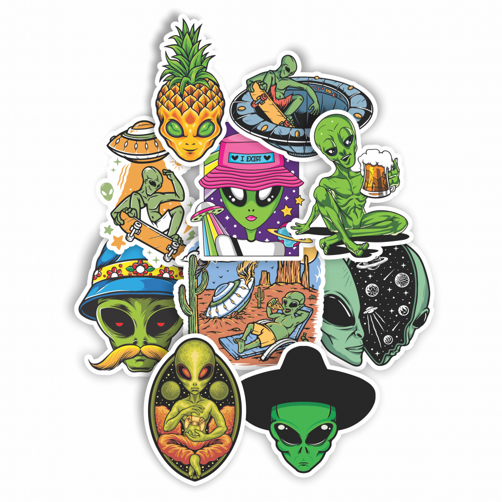 PACK ET - 10 STICKERS #2 - LAMINAÇÃO - STICKER BOSS