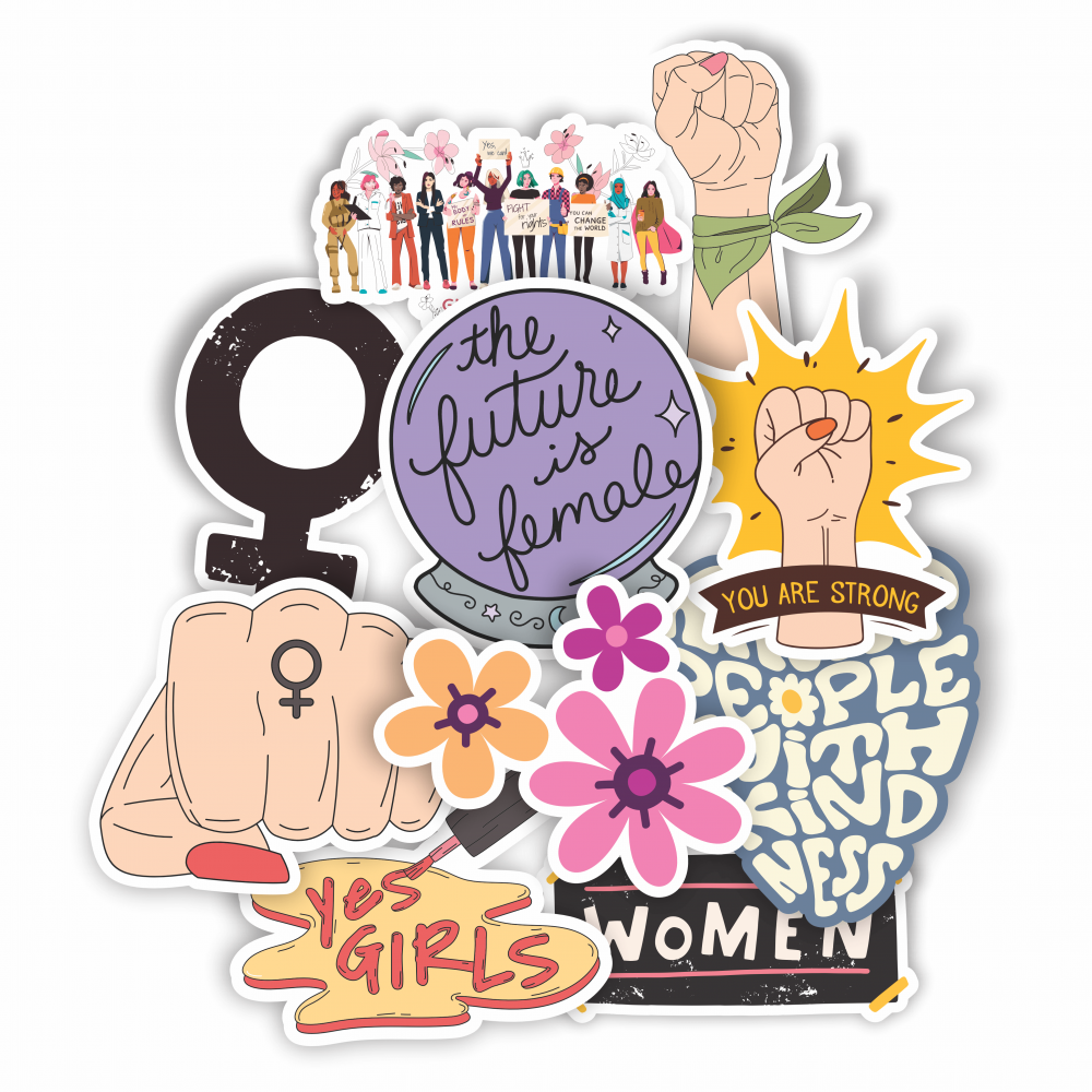 PACK GIRL POWER - 10 STICKERS #2 - LAMINAÇÃO - STICKER BOSS