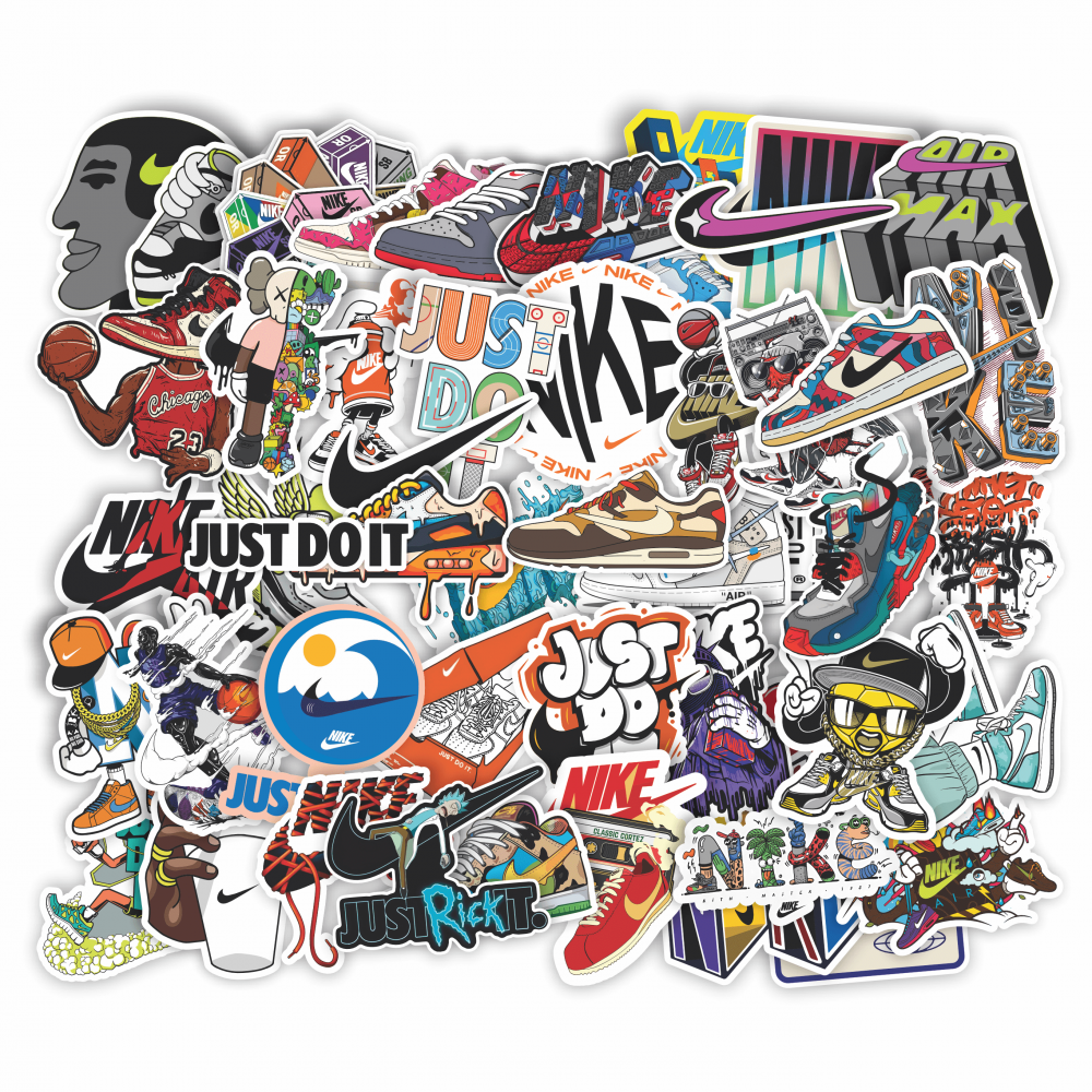 PACK NIKE - 50 STICKERS - LAMINAÇÃO - STICKER BOSS