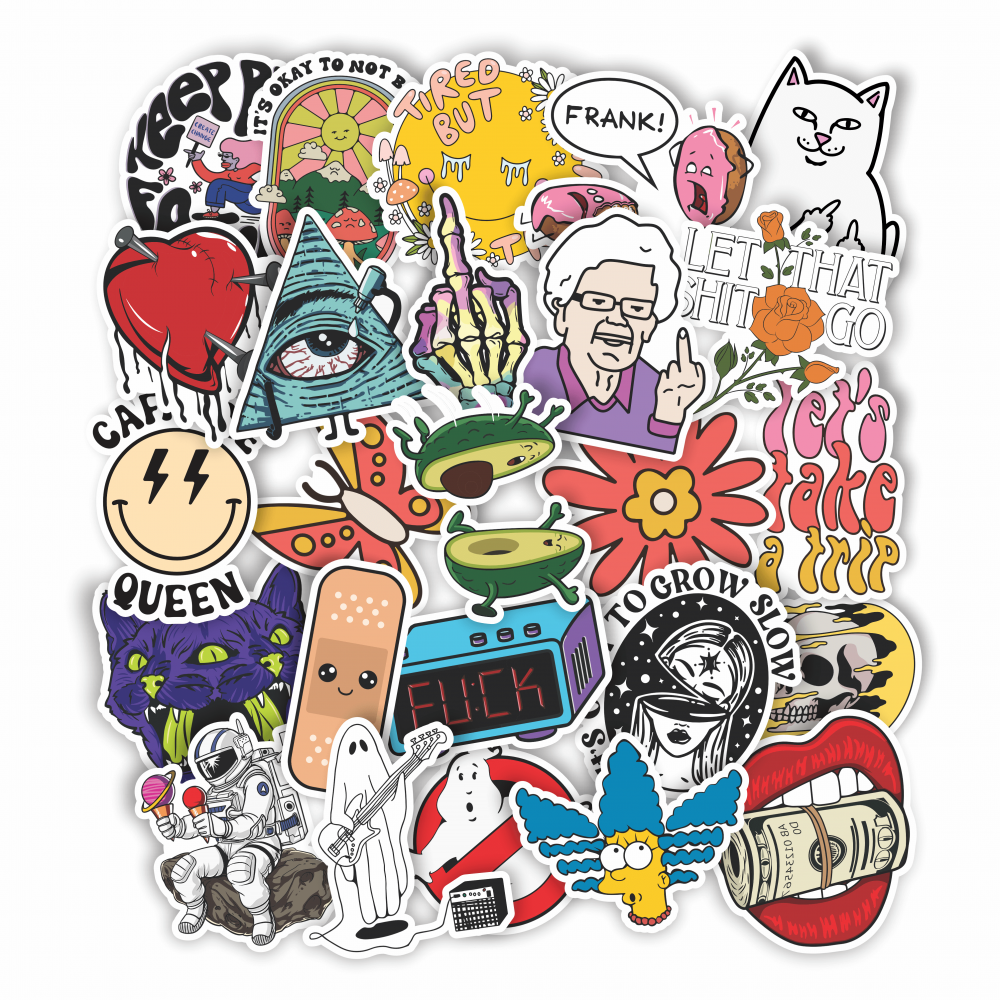 PACK VIBES - 25 STICKERS #2 - VERNIZ - STICKER BOSS