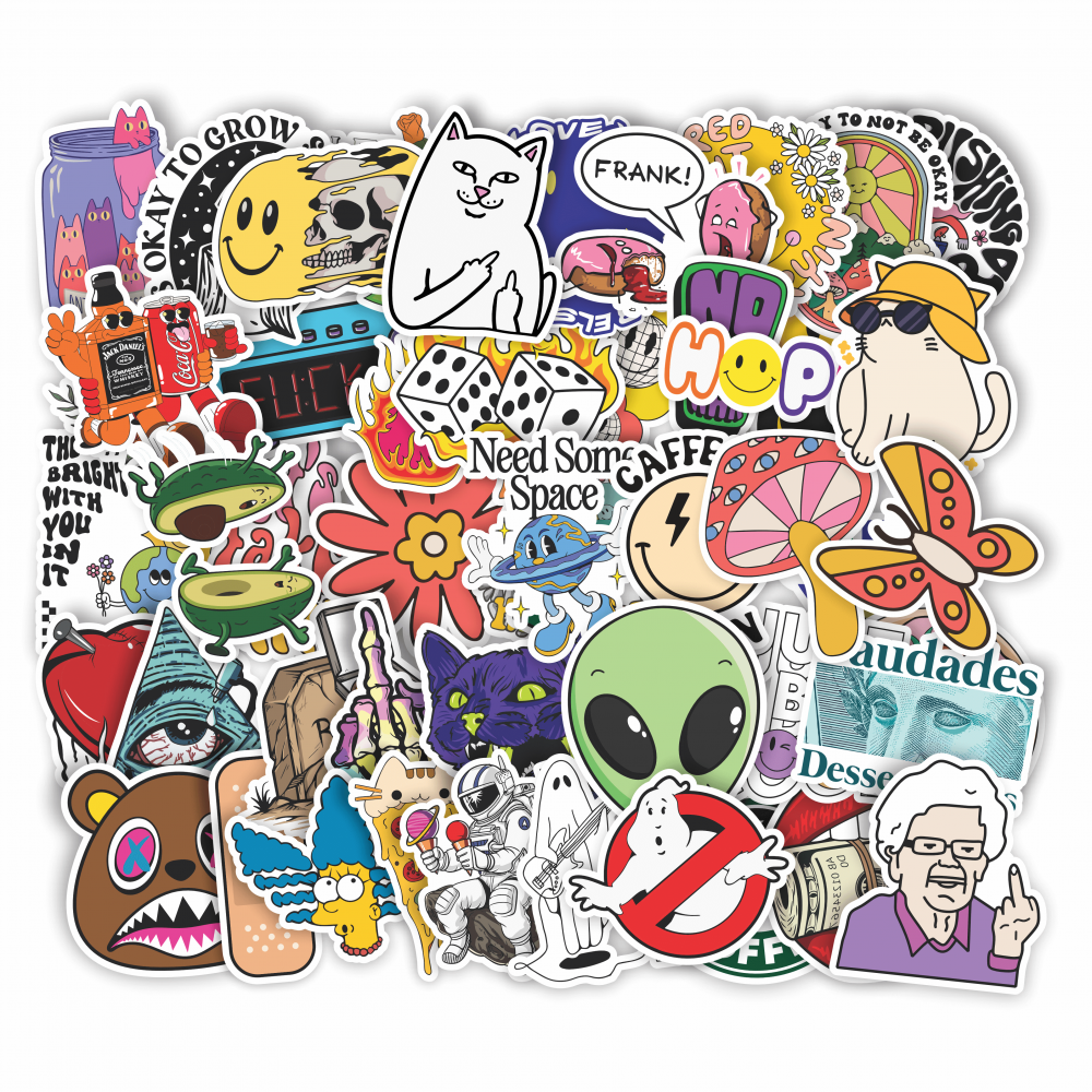 PACK VIBES - 50 STICKERS - VERNIZ - STICKER BOSS