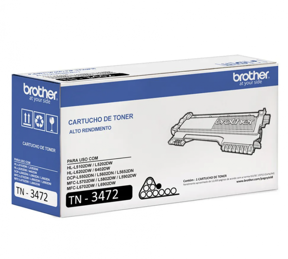 Toner Brother TN-3472 TN3472 3472 L5502DN Novo Original - SUPRIMAIS