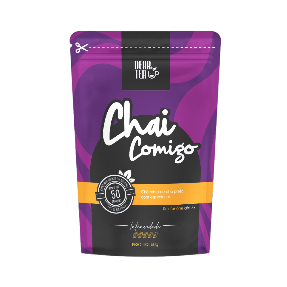 Chá Premium Chai Comigo 50 g marca Dear Tea para Momentos Especiais ...