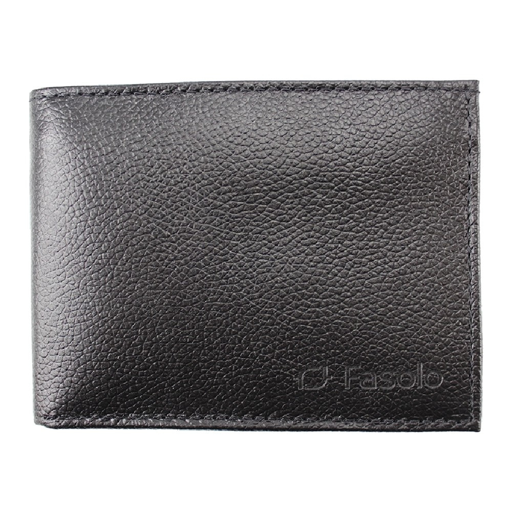 Carteira de Couro Masculina Fasolo Capretto H045 Preto Café - TAUIL MIX