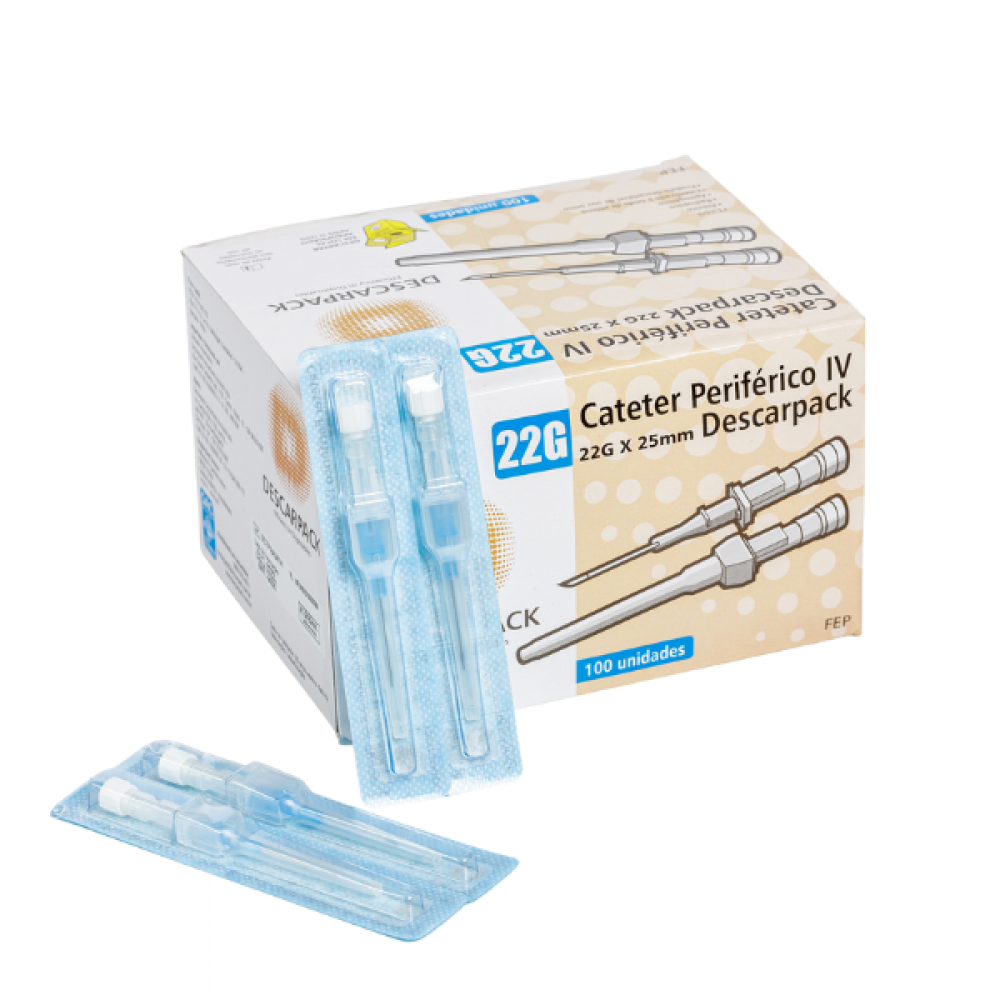 Cateter Intravenoso 22G Teflon Descarpack - Tecnomédica