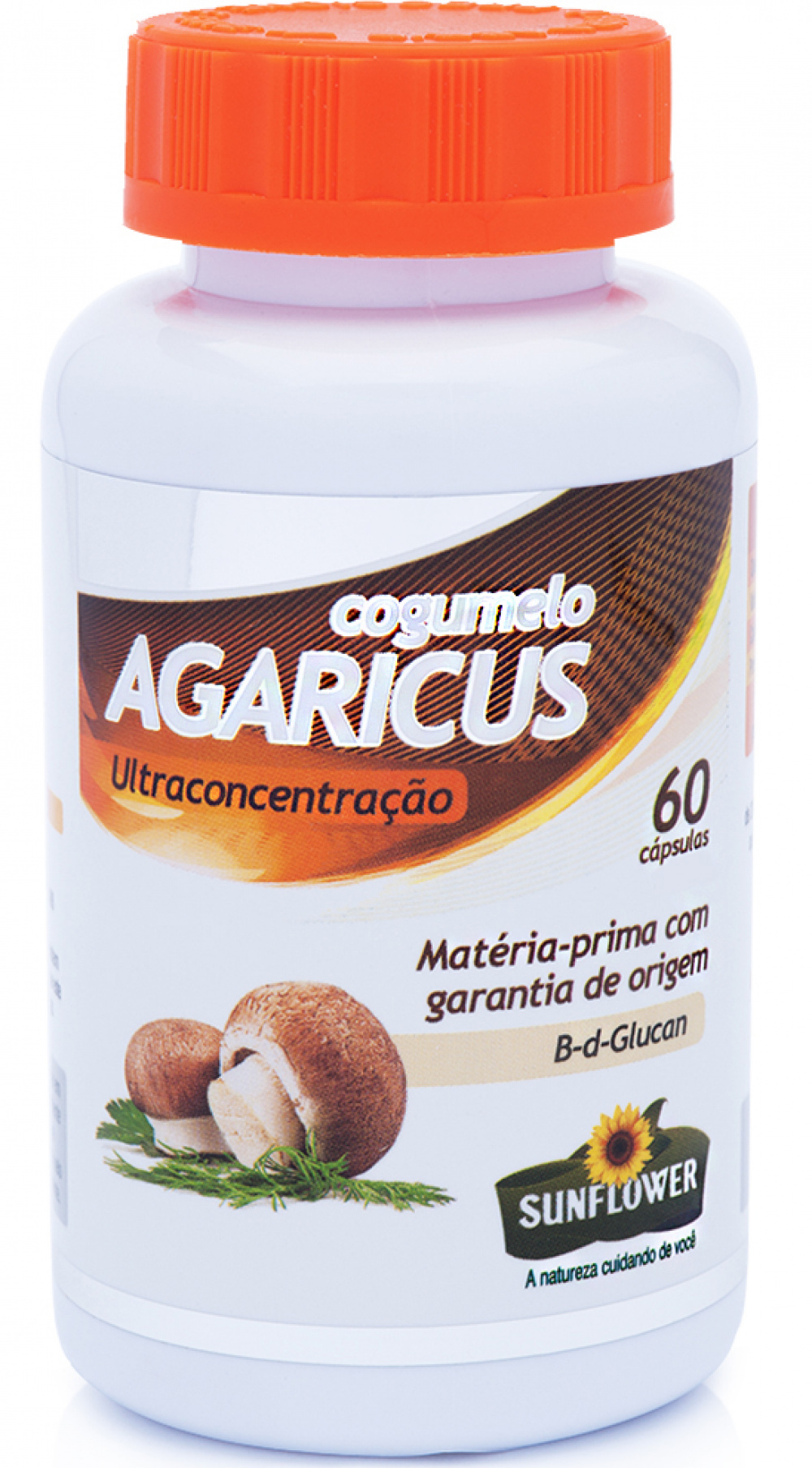 Cogumelo Agaricus 60 caps de 450mg - Tem Vida