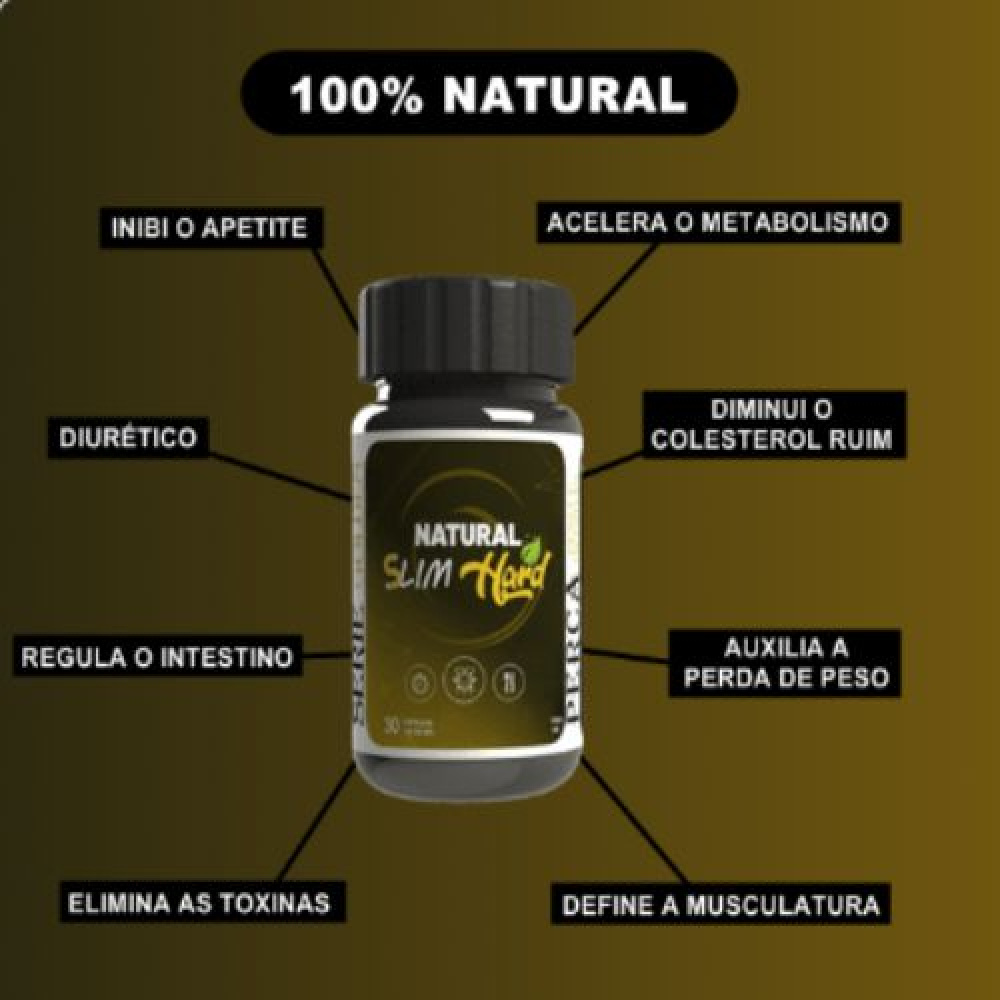 Slim Hard - Emagrecedor 100% Natural - TOP LOJA CASUAL