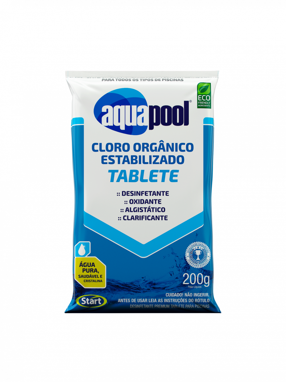 Cloro Tablete 200g - Aquapool - Unishop Uberaba