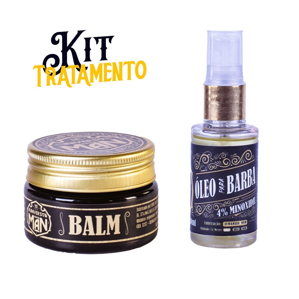 kit Balm + Oleo 4% - Universo For Man