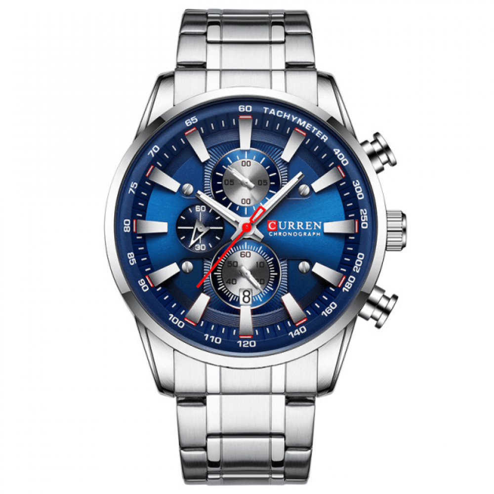 Relógio Masculino Curren Quartz Inox Sport - Utilprime