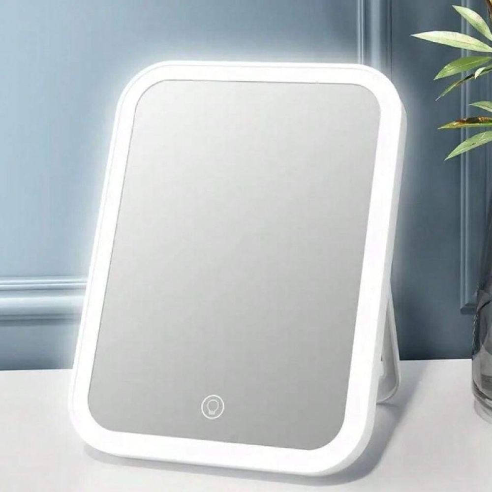 Espelho Portátil LED Touch Quadrado | Iluminação Ajustável para Maquia ...
