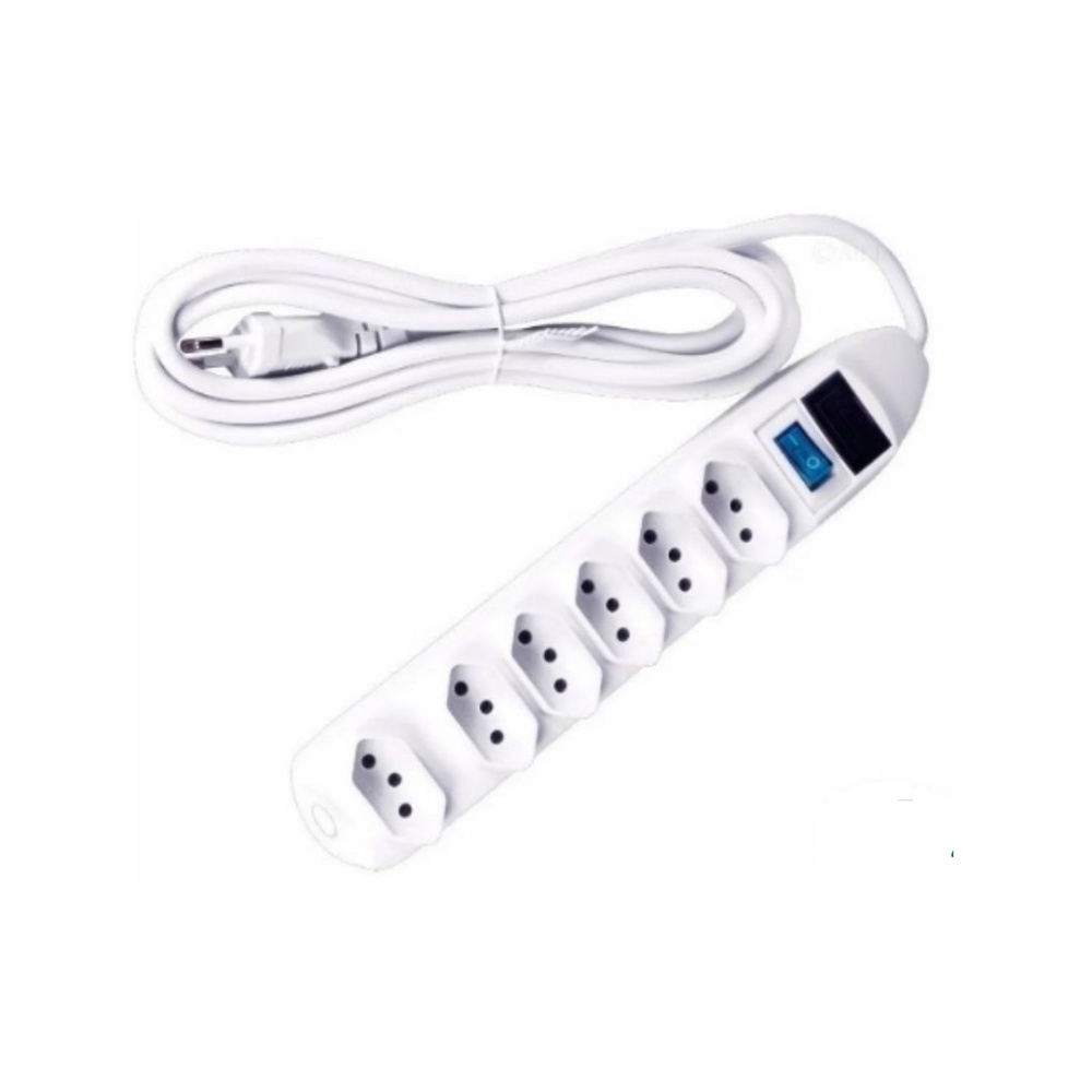 EXTENSAO ELETRICA REGUA 6 TOMADAS FILTRO LINHA FUSIVEL 5M SL7606 XTRAD - VCB Shop