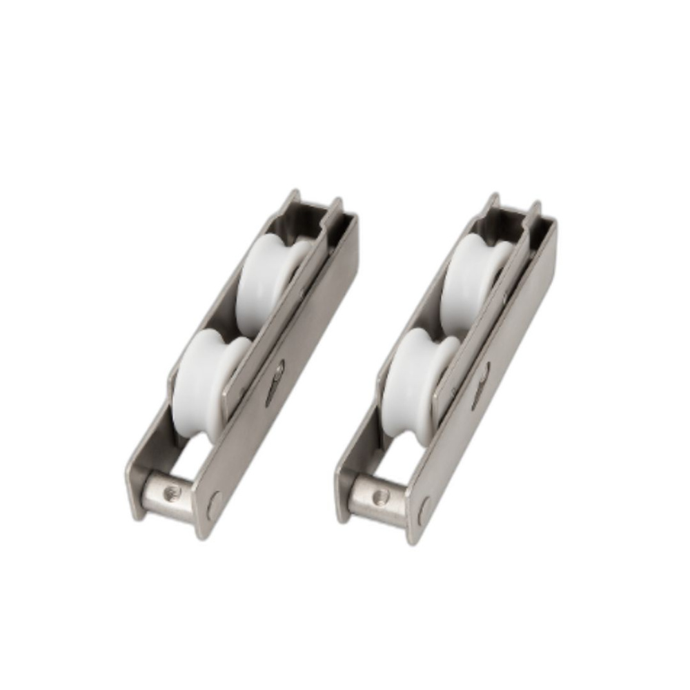 ROLDANA SUPREMA INOX DUPLA P/ TRILHO REDONDO "U" PORTA RS-150 STRONG ...