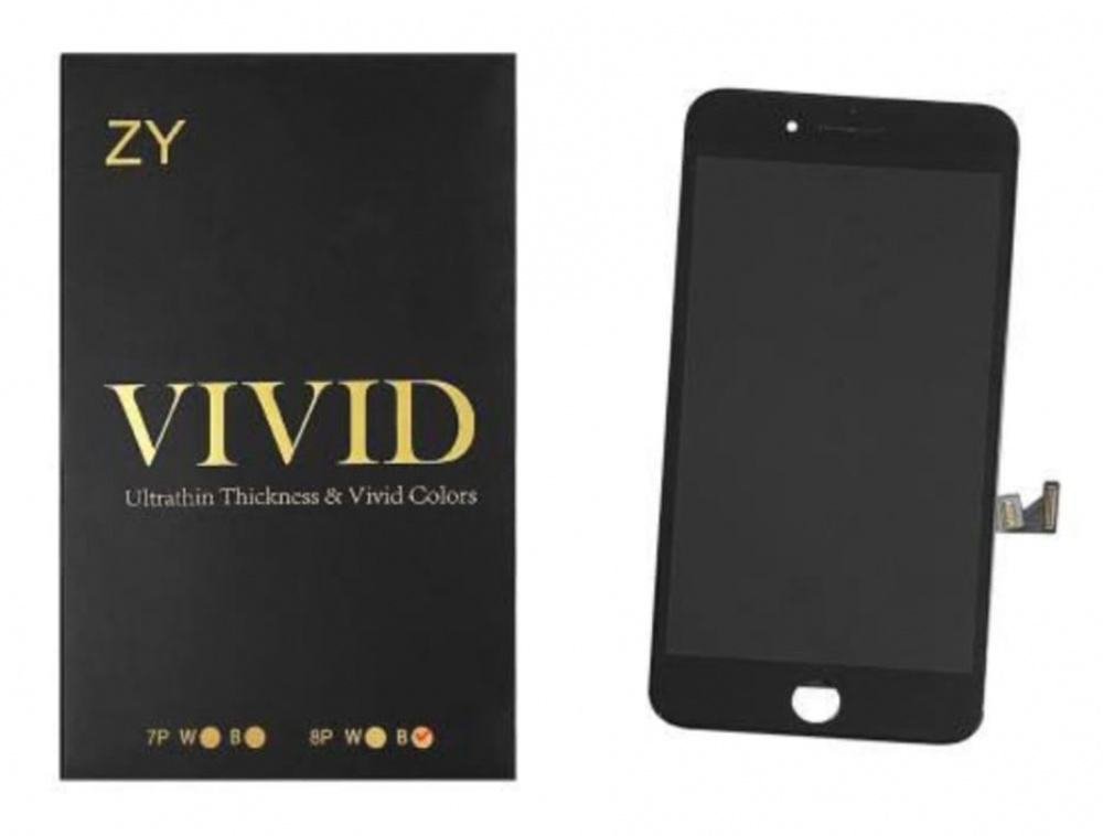 Tela Display Iphone 8 Plus / 8G Plus VIVID (Preto) - Vcell Celulares