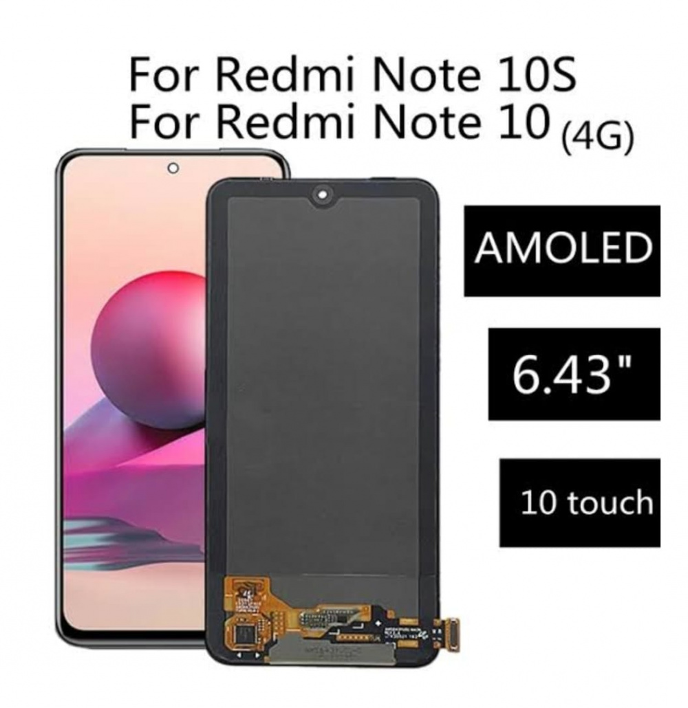Tela Display Xiaomi Note 10 4G Note 10S Poco M4 Pro 4G Poco M5S Poco M5 ...