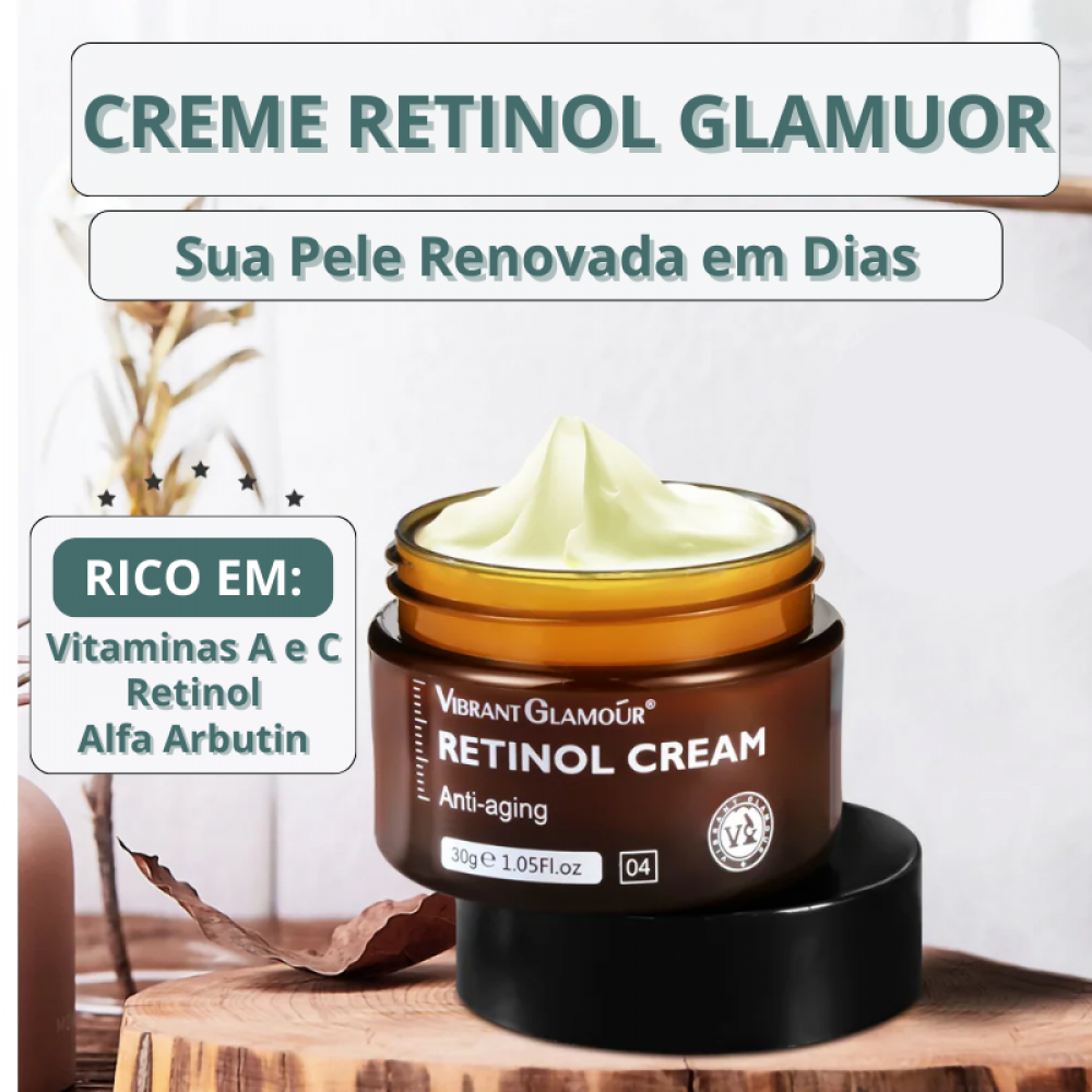 Creme Retinol Glamuor - Sua Pele Renovada em Dias | 50% DE DESCONTO - Velox