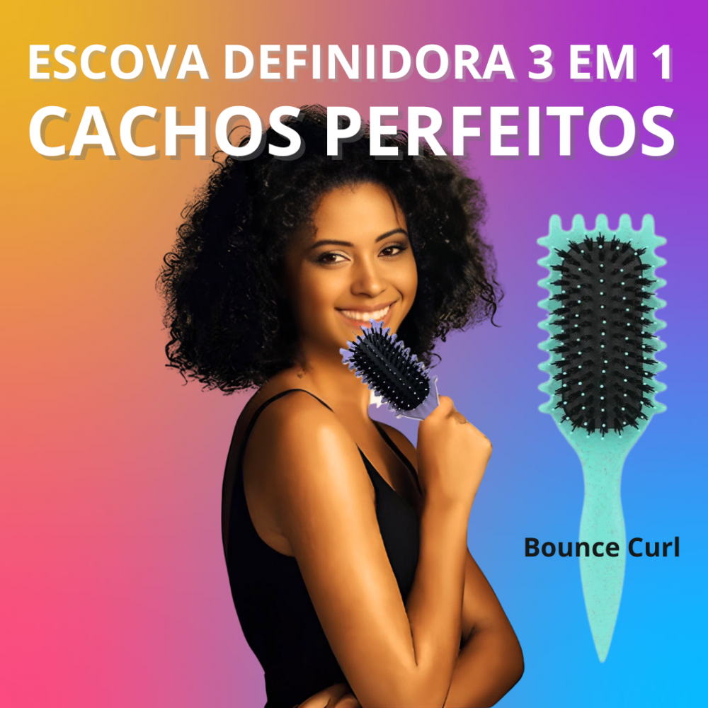 Escova Bounce Curl - Cachos Perfeitos | 50% DE DESCONTO + FRETE GRÁTIS - Velox