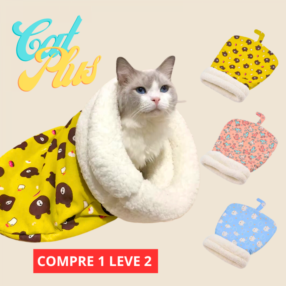 Saco de Dormir para Gatos CAT PLUS - COMPRE 1 LEVE 2 + FRETE GRÁTIS - Velox