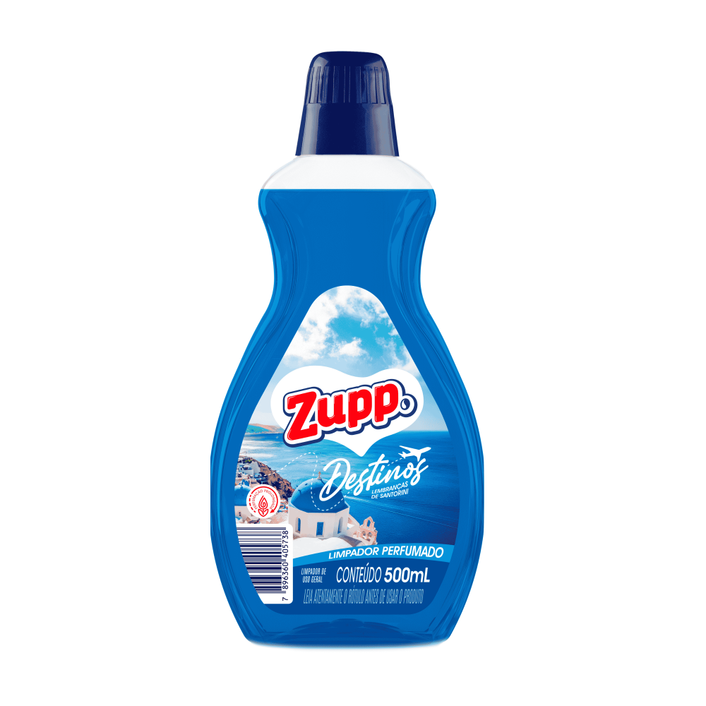 Limpador Perfumado Zupp Destinos - Lembranças de Santorini 500ml - Zupp