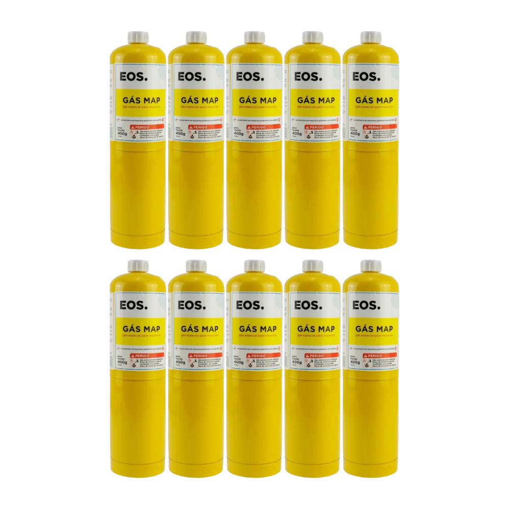 Kit 10 Cilindros de Gás MAPP 400g