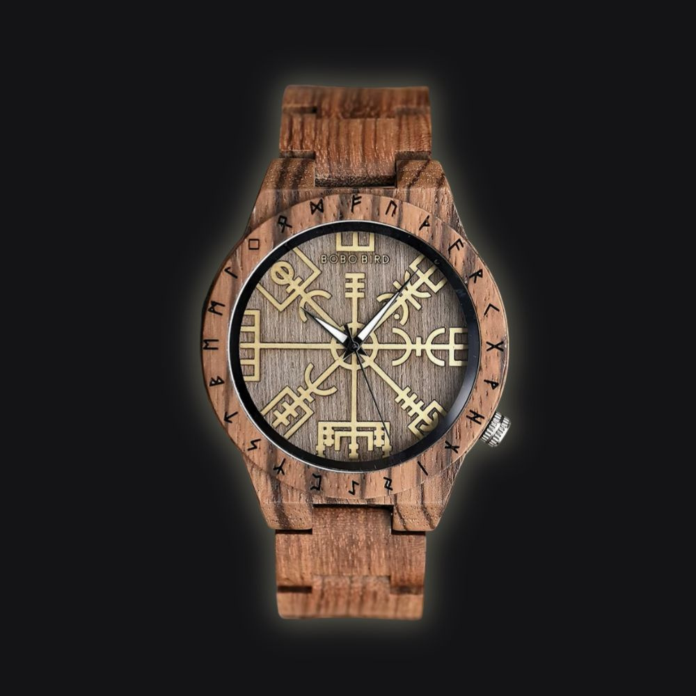 Relógio Viking de Madeira Chamuscada Quartzo Bobo Bird - Viking Store ...