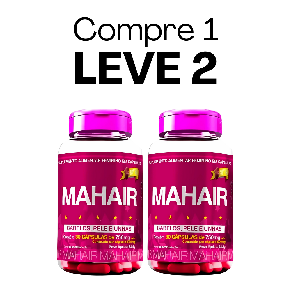Mahair Original 60 Cápsulas - Cabelos, Unhas e Pele Radiantes + Frete ...