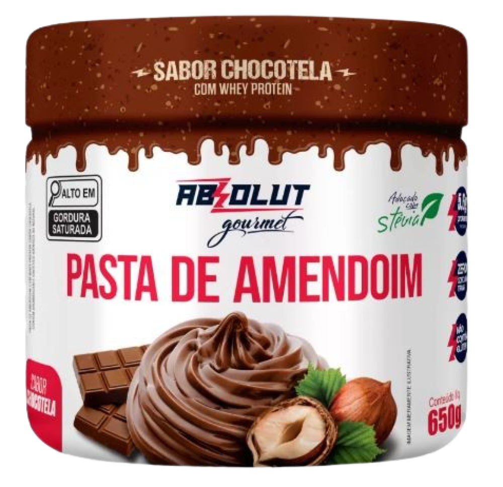 Pasta de Amendoim Gourmet Recheada 650g - Chocotela com Whey Protein ...