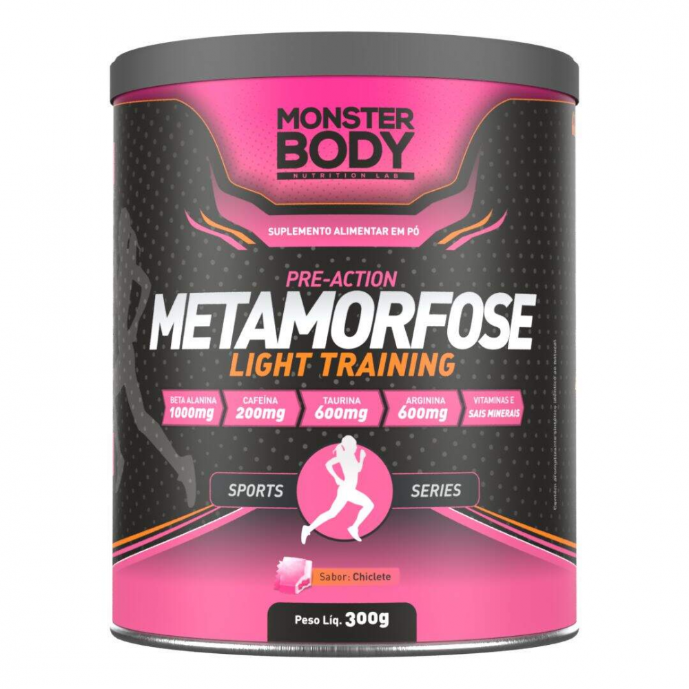 Pré-Treino Metamorfose - Light Training - 300g - Sabor Chiclete - Viva ...