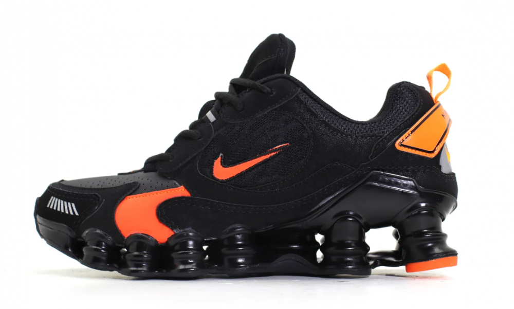NIKE 12 MOLAS TL PRETO E LARANJA PREMIUM - vsa.sneakers