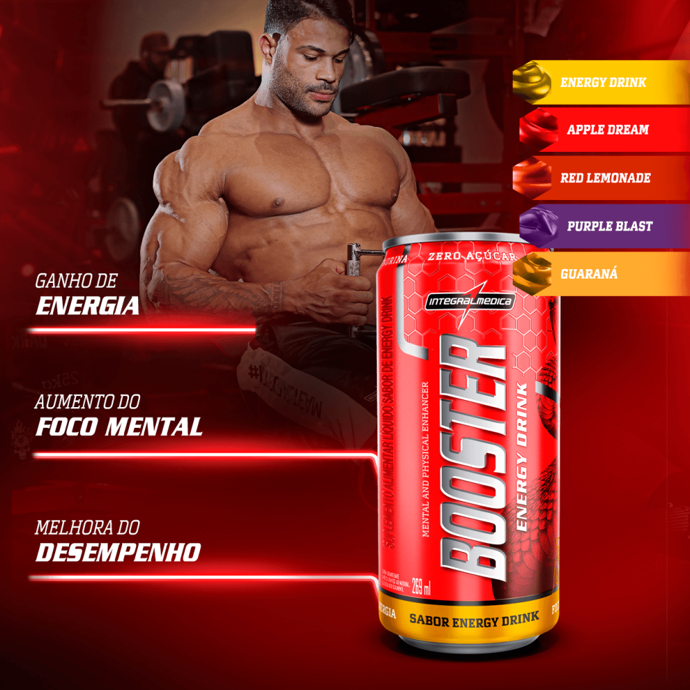 BOOSTER ENERGY DRINK - PACK COM 6 UNIDADES - Vshape