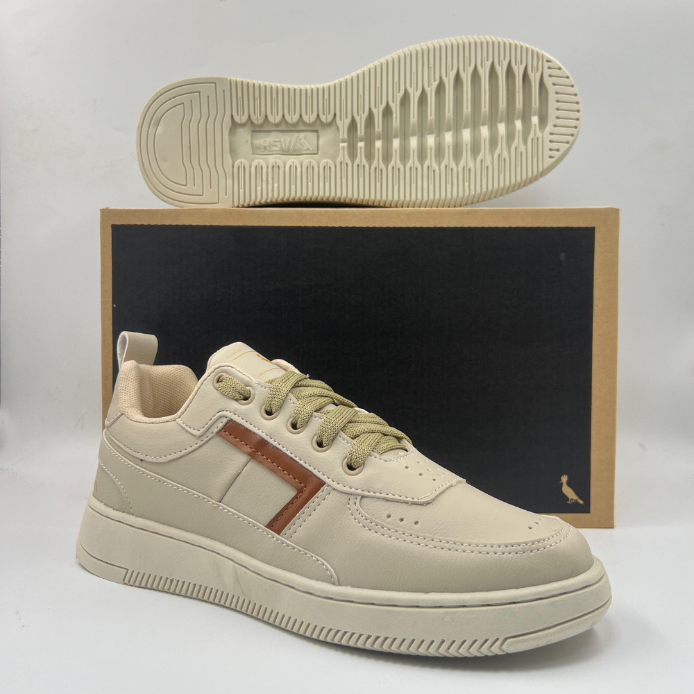 Sapato Reserva Masculino - (Linha Premium) x Bege/Bege - Wave Calcados