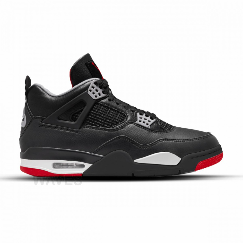 Jordan 4 Retro Bred Preta e Vermelha - Waves Calcados