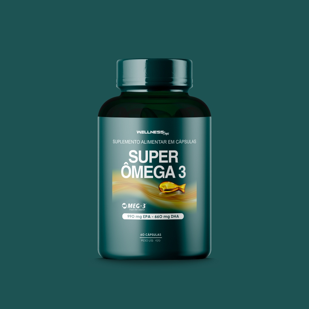 Super Omega 3 - Alta concentração e Selo MEG-3 - Wellness Caps