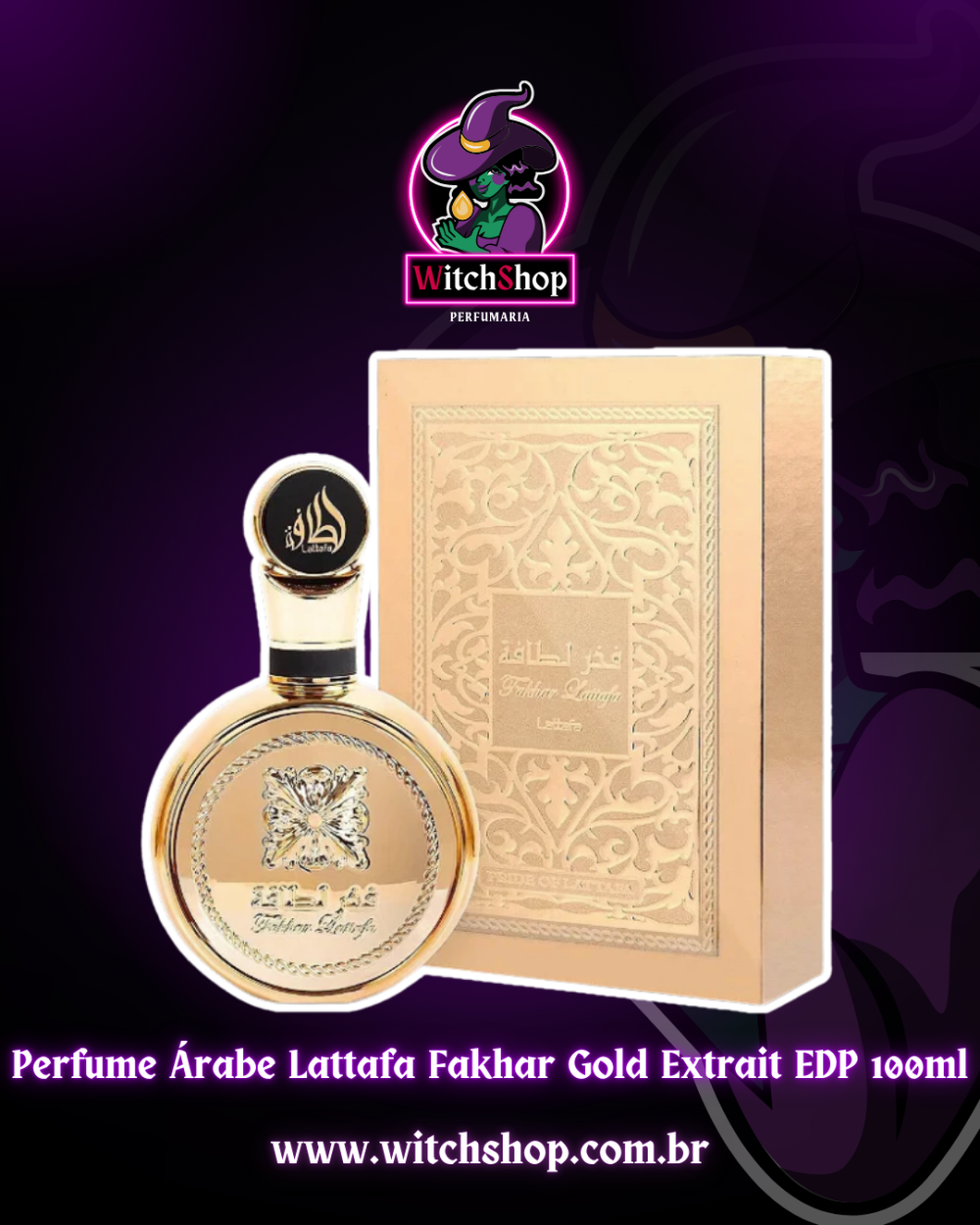 Perfume Árabe Lattafa Fakhar Gold Extrait EDP 100ml - WitchShop